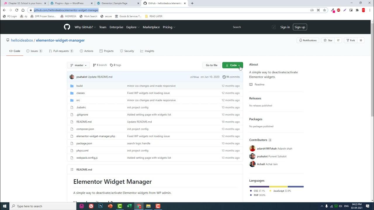 How to hide unused elementor widgets with Free Elementor Widget Manager Plugin - YouTube