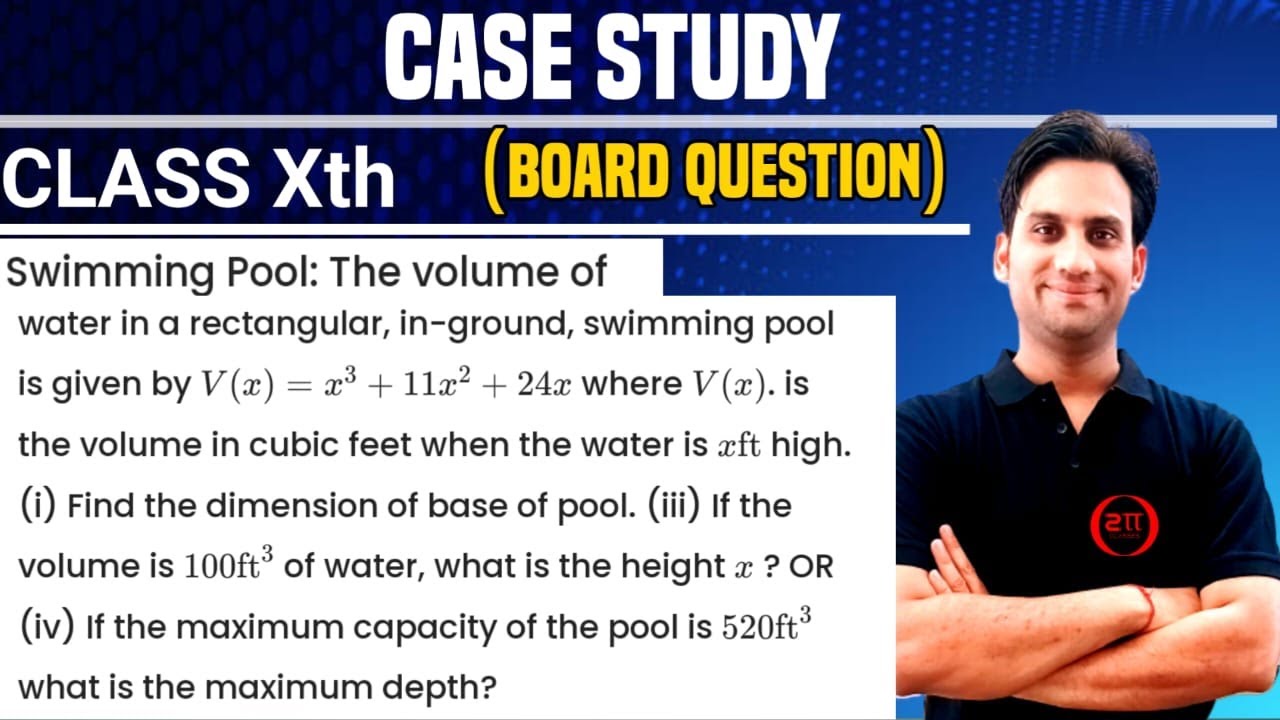 The Volume Of Water In A Rectangular In ground Swimming Pool Is Given the-volume-of-water-in-a-rectangular-in-ground-swimming-pool-is-given