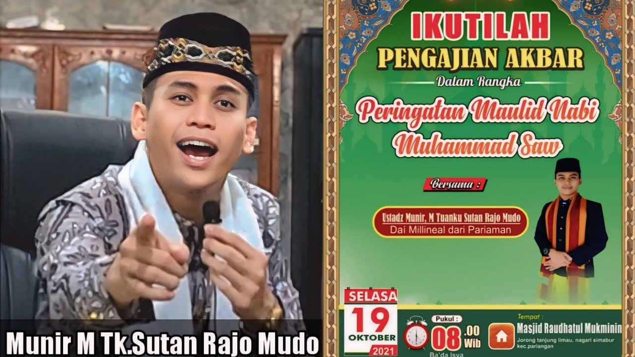 Munir M Tk.Sutan Rajo Mudo • Pengajian Akbar - Tanah Datar, Sumbar ...