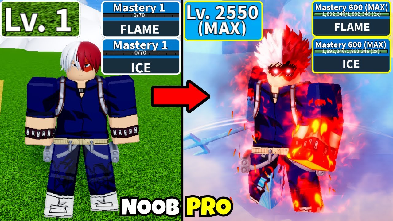 Beating Blox Fruits As Todoroki Awakened Flame And Ice! Lvl 0 To Max