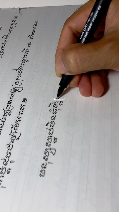 My handwriting in Khmer Script #khmerscript #handwriting - YouTube