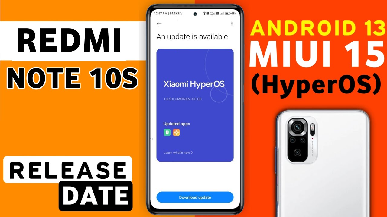 Redmi Note 10s HyperOS Android 14 Update l Redmi Note 10s New Update ...