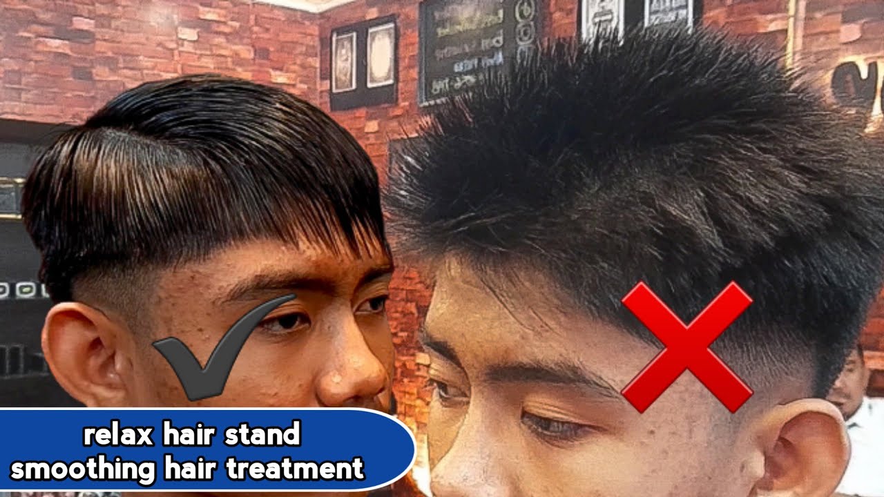 smoothing hair treatment, rambut pria yang berdiri berdiri - YouTube