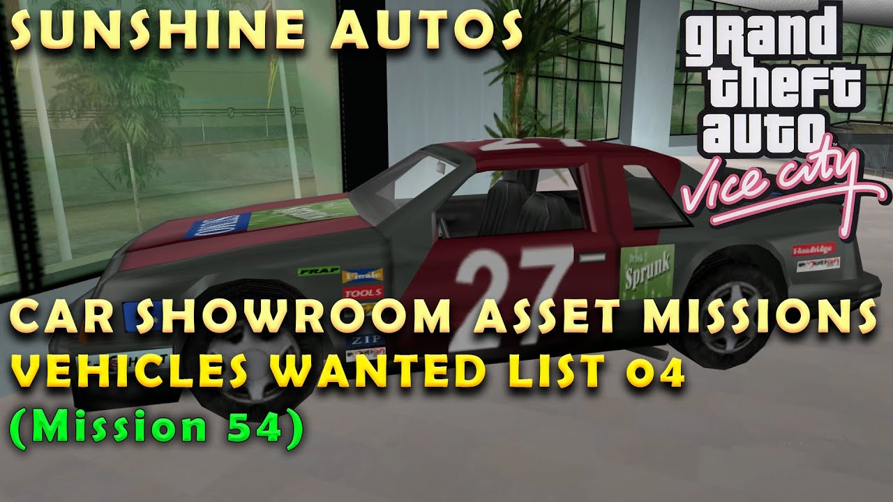 GTA Vice City - Vehicles Wanted List 4 - Sunshine Autos - YouTube