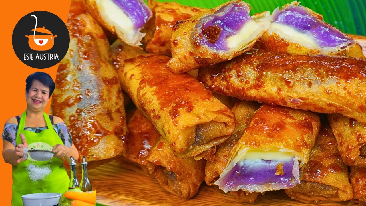 Ube Cheese Tikoy Roll | Tikoy Turon | Meriyendang Pinoy - YouTube