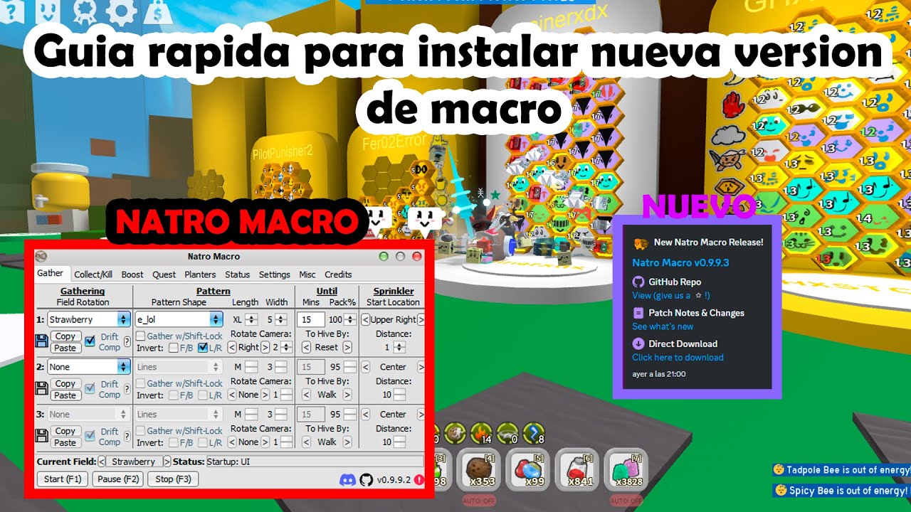 Como instalar Natro Macro ACTUALIZADO - Bee Swarm Simulator - YouTube