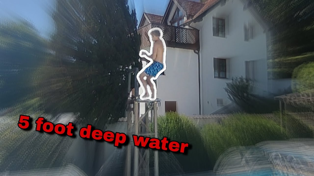 Backyard DIVING PLATFORM into SHALLOW POOL! (+ airtrack flips) - YouTube
