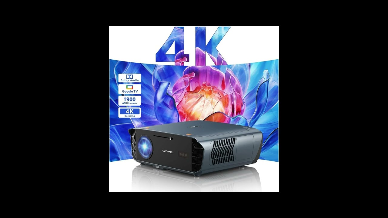 1900 ANSI 4K Smart Projector with 2025 Google TV Review | Netflix ...