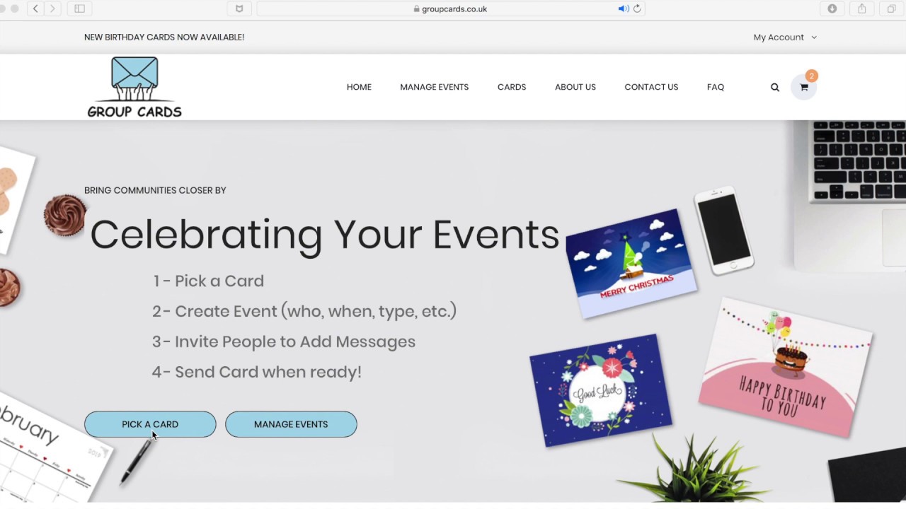 Group Cards - How to create an event - YouTube