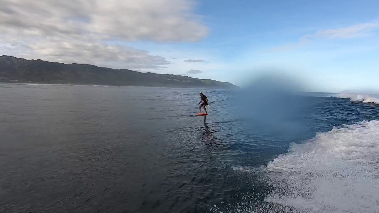 Tow in Foil Surfing Oahu-Hawaii - YouTube