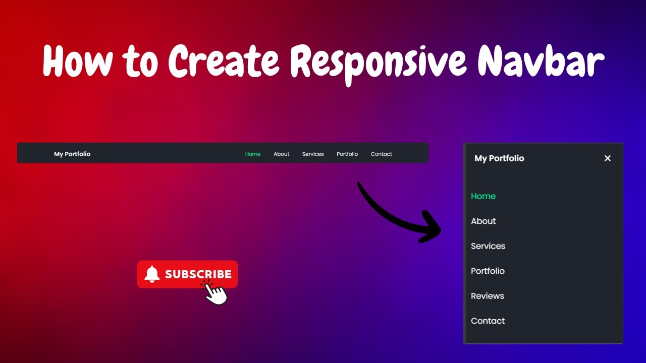How To Create A Responsive Navbar Html Css Java Script Youtube 3645