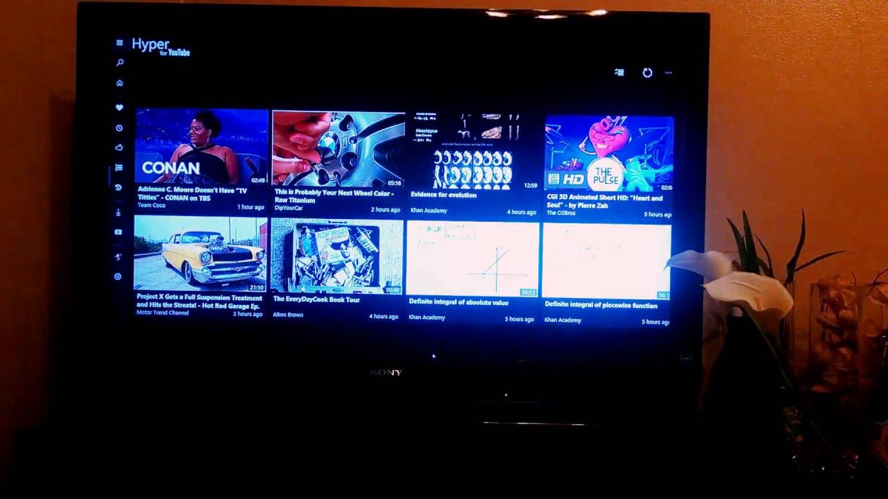 Windows 10 PC hooked up to non smart TV. - YouTube