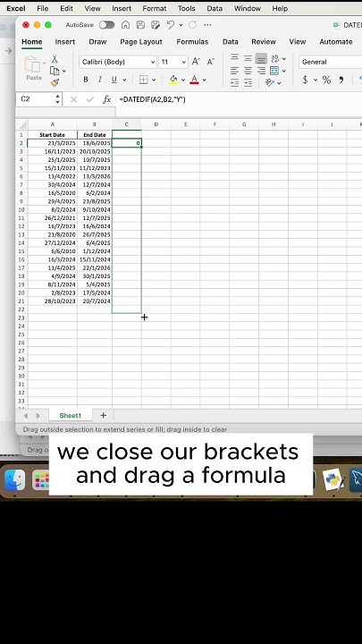 Datedif In Excel Excel Exceltips Exceltutorial Dataanalytics