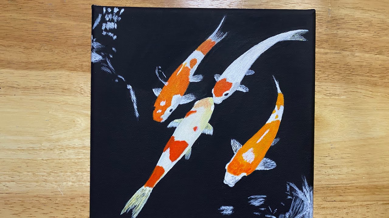 Painting Koi Fish | Acrylic Painting - YouTube