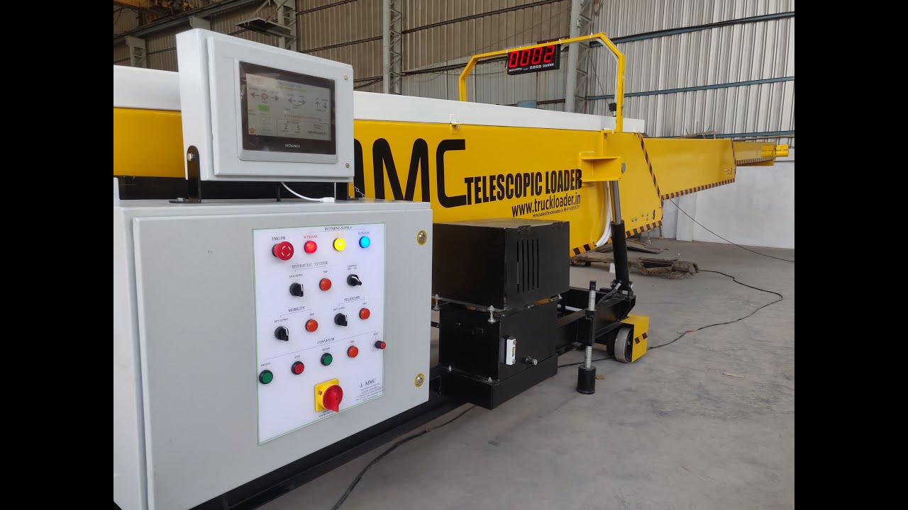 MMC TELESCOPIC Truck Loading Conveyor 3S DOCK Automatic - YouTube