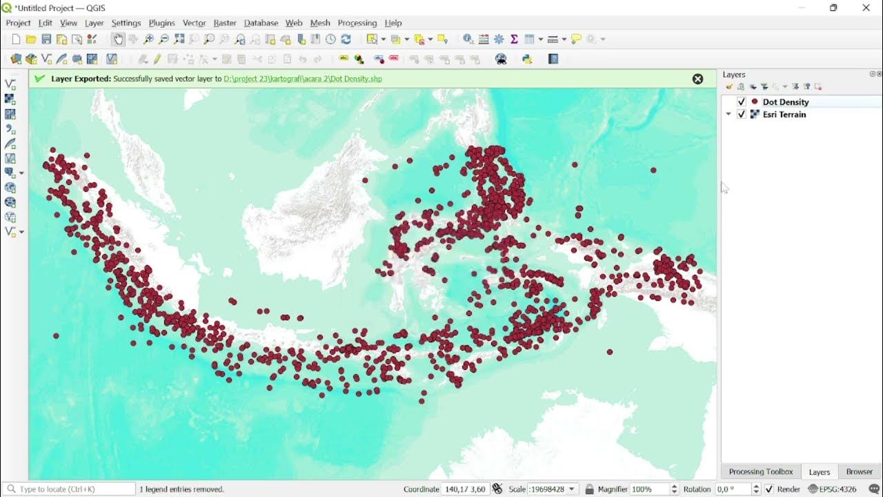 Making a Dot Density Map QGIS |PETA DOT DENSITY | Gempa Indonesia - YouTube
