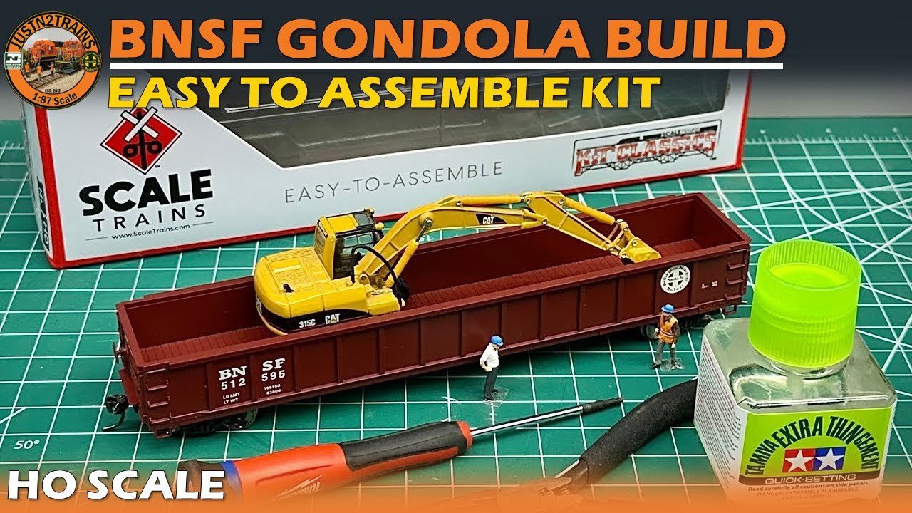 Scale Trains HO BNSF Gondola build (Easy to Assemble Kit) - YouTube