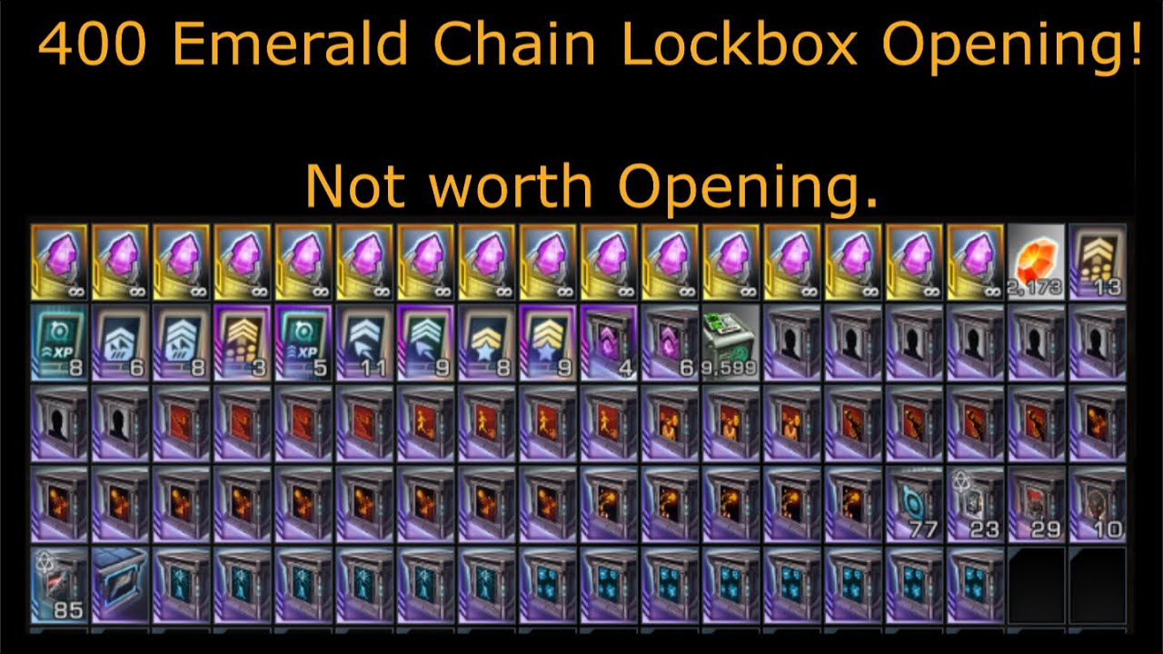 Opening 400 Emerald Chain Lockboxes! - Not worth Opening! - YouTube