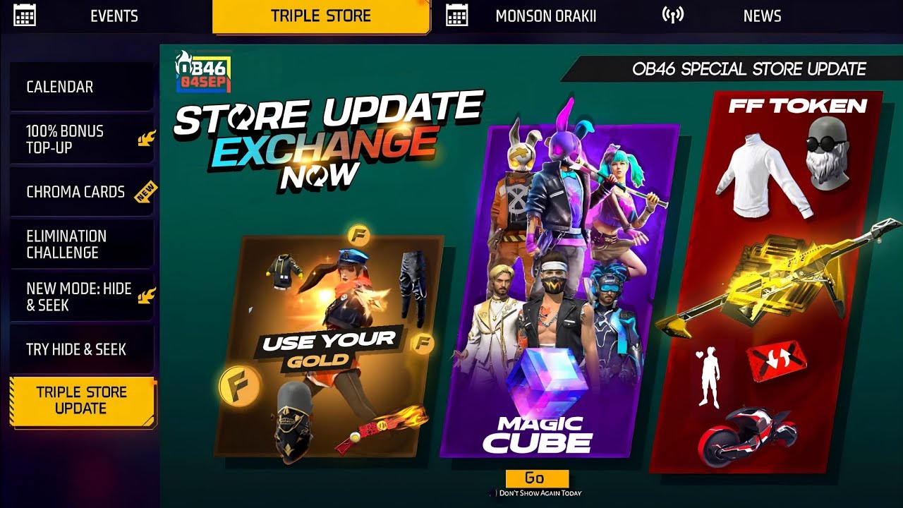 OB46 MAGIC CUBE STORE UPDATE, STORE UPDATE FREE FIRE | FREE FIRE NEW ...