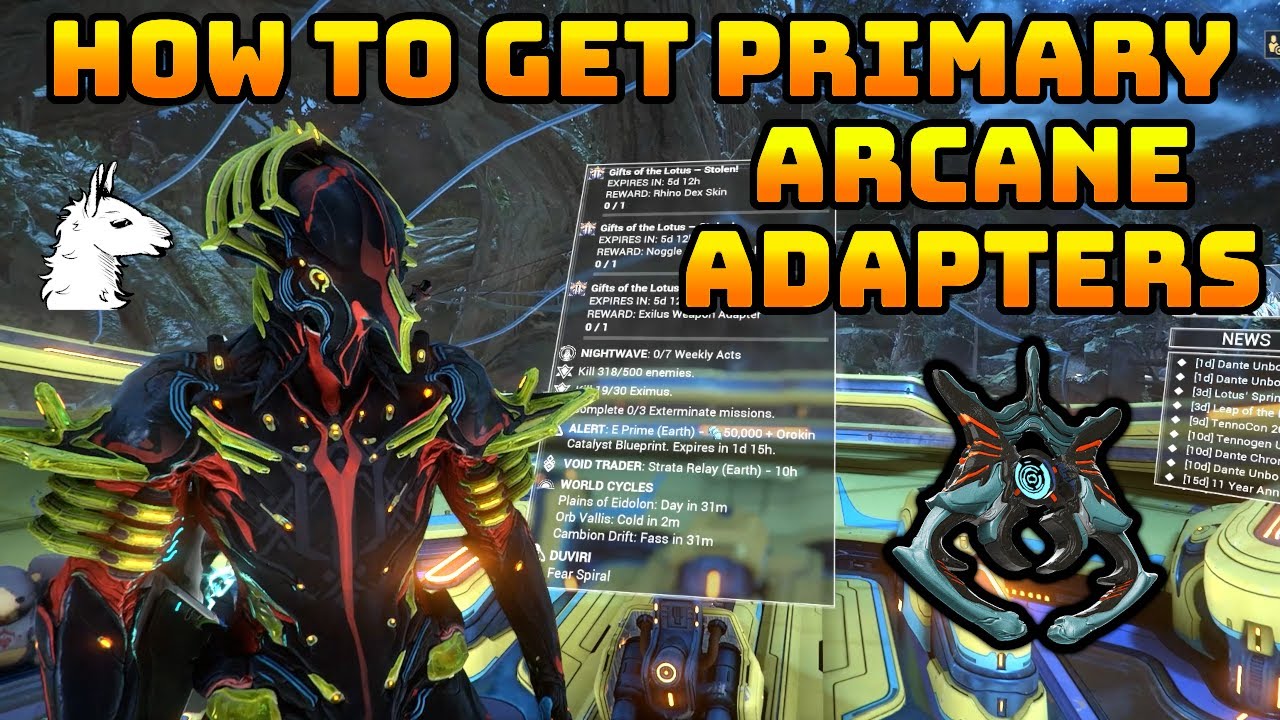 Let's Play Warframe - How to Get Primary Arcane Adapters - YouTube
