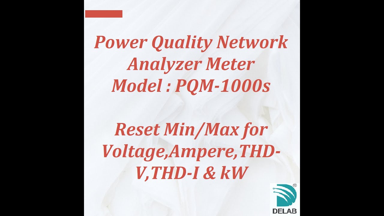 PQM-1000s Power Quality Network Analyzer Meter (Reset Min/Max for ...