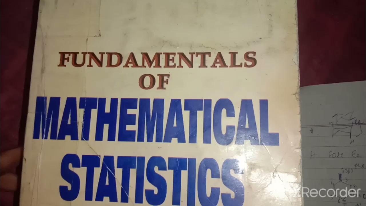 Review of mathmatical statistics book by vk kapoor ,s.c.gupta - YouTube
