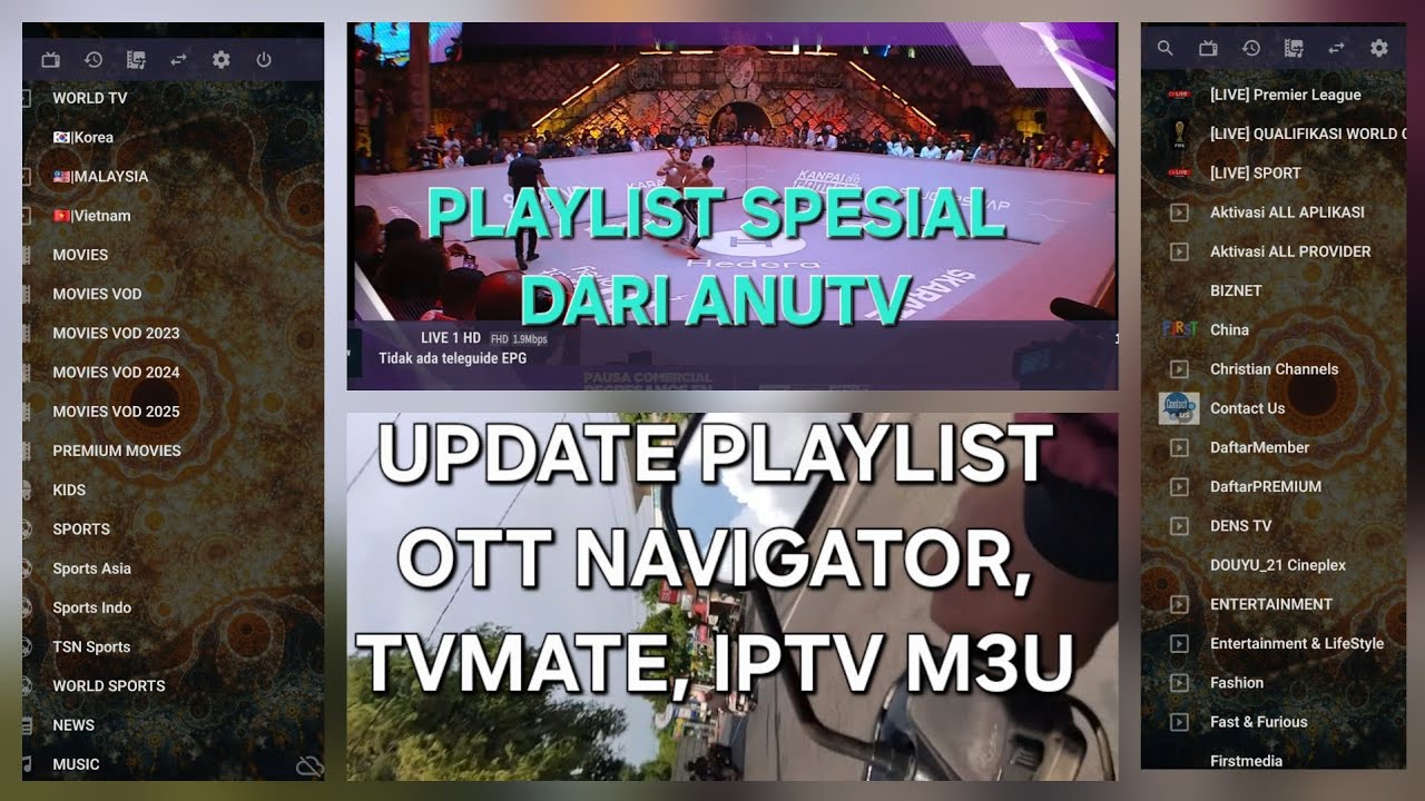 NEW UPDATE PLAYLIST IPTV TERBARU (TVMATE, OTT NAVIGATOR, IPTV M3U ...