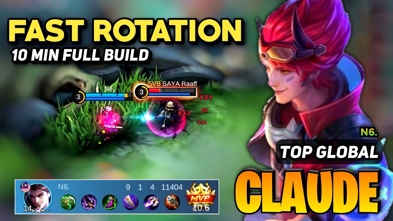 Claude Best Build 2023 [ Claude Top Global Gameplay ] By N6 - Mobile ...