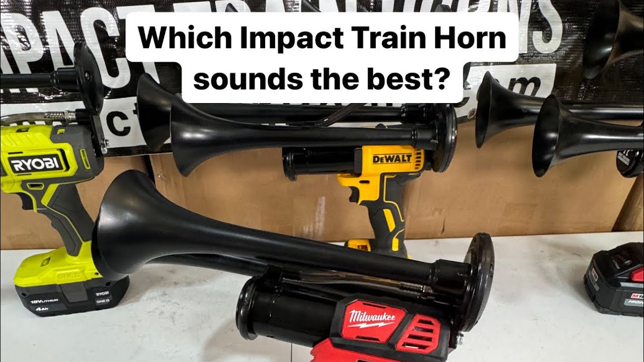 Testing each Impact Train Horn - Portable Air Horns - YouTube