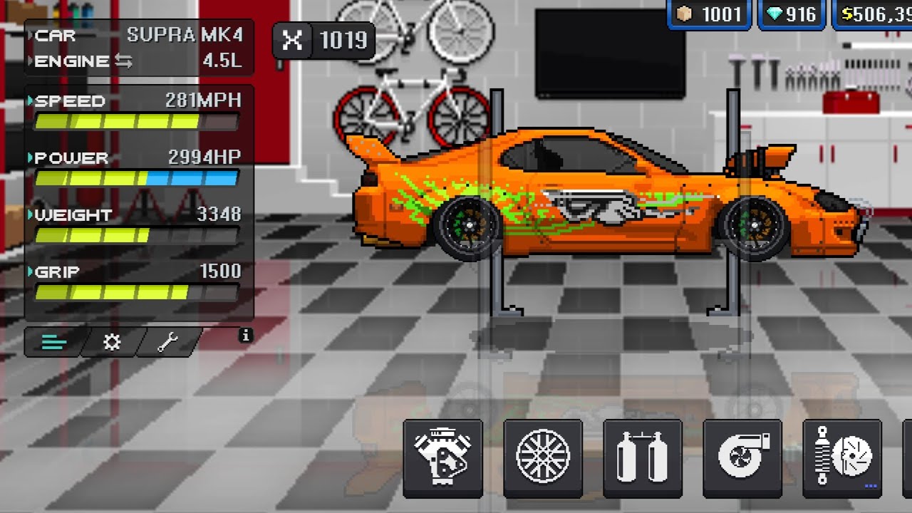 Toyota Supra Mk4 Build in Pixel Car Racer | THE PIXEL GAMING (Part 2 ...