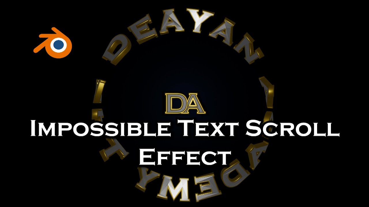 Cool Text Scroll Effect Loop Blender Tutorial Youtube 0689