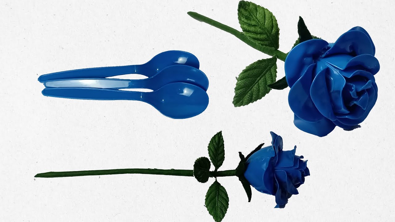 Cara Membuat Bunga Mawar Dari Sendok Plastik - YouTube