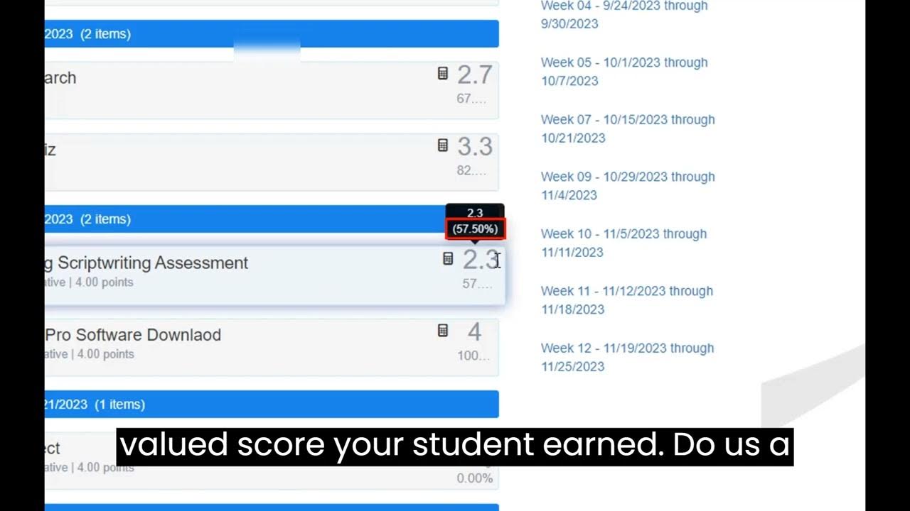 ParentVUE: Monitoring Student Grades in the Gradebook - YouTube