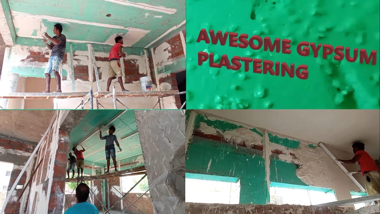 GYPROC PLASTERING | FIBER MESH FIX | GYPSUM PLASTERING - YouTube