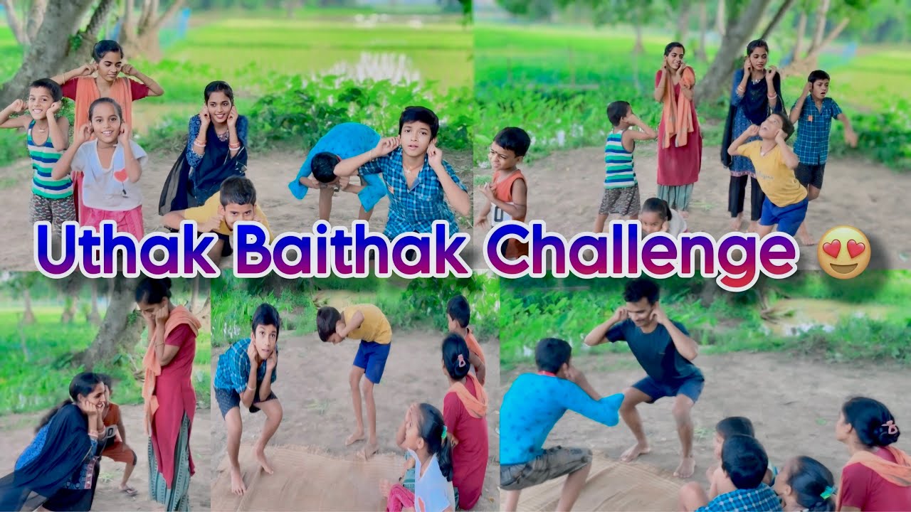 Uthak Baithak Challenge 😍| Full Family Uthak Baithak Challenge 😅 - YouTube