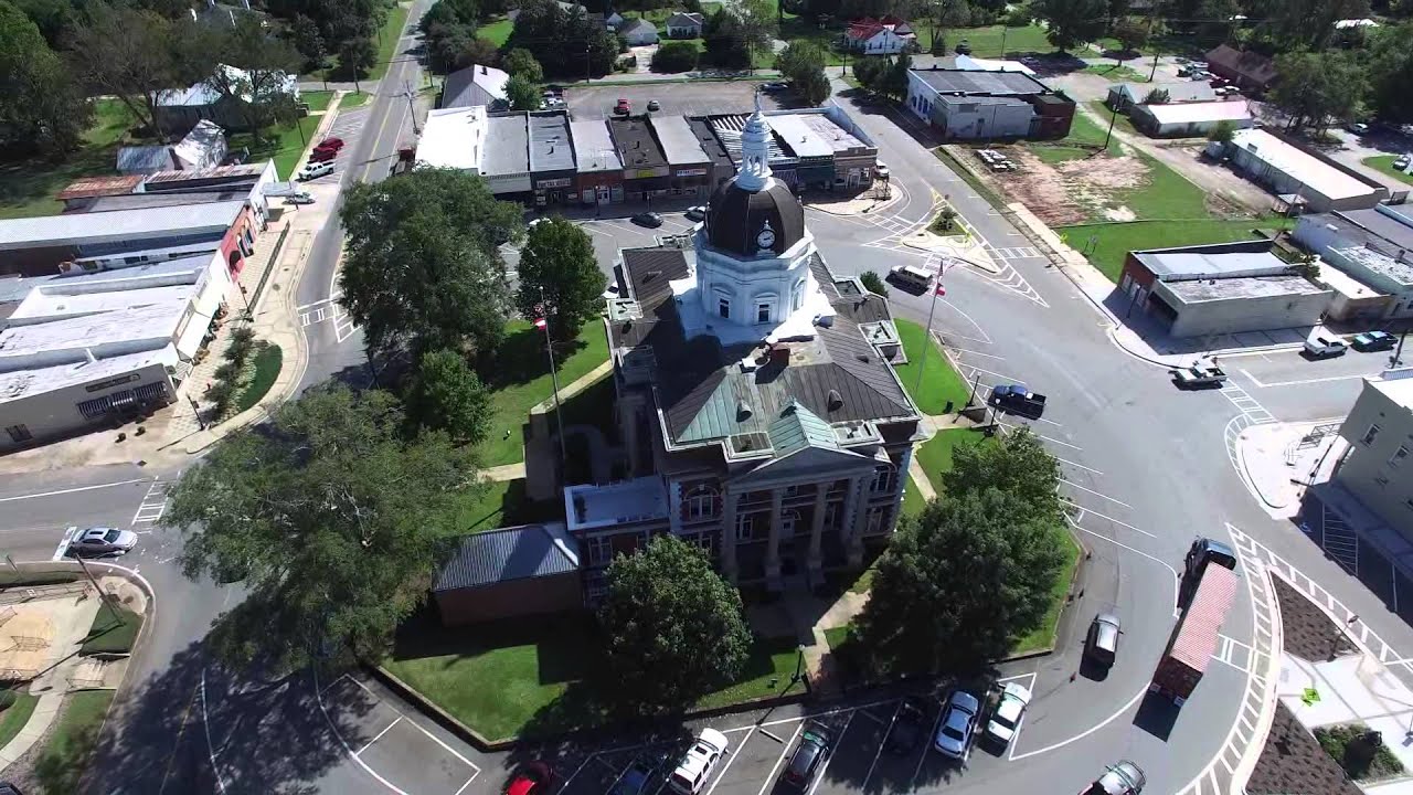 Aerial POI - Meriwether County Courthouse - Greenville Georgia - YouTube