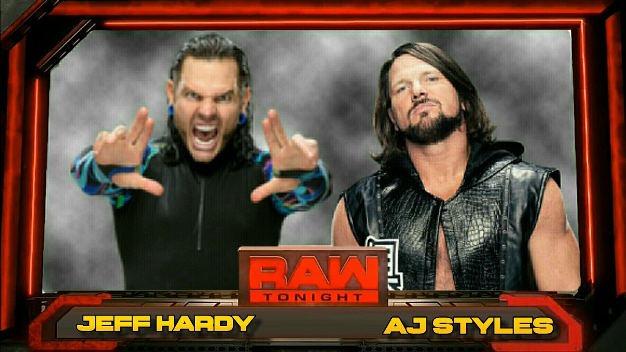 Jeff Hardy vs Aj Styles | WWE RAW 2017 (WWE Dream Match Highlights ...