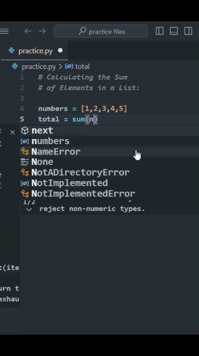 The Sum Of Elements Python Pythonprogrammingcodinglearnpython Pythonforbeginners Youtube 