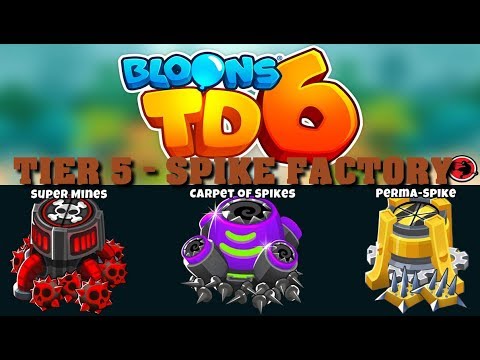 BTD6 - Spike factory tier 5 - comparison - YouTube