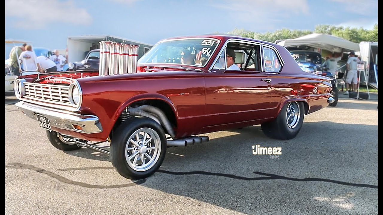 INJECTED HEMI A/FX GASSER! 10 SEC '65 DART! MELTDOWN DRAGS NIGHT RACE ...
