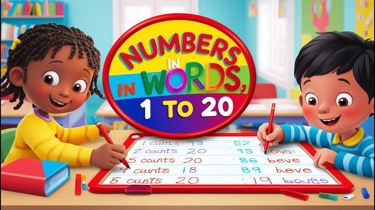 Numbers in words 1-20 | Numbers names for Children |Let's meet the ...