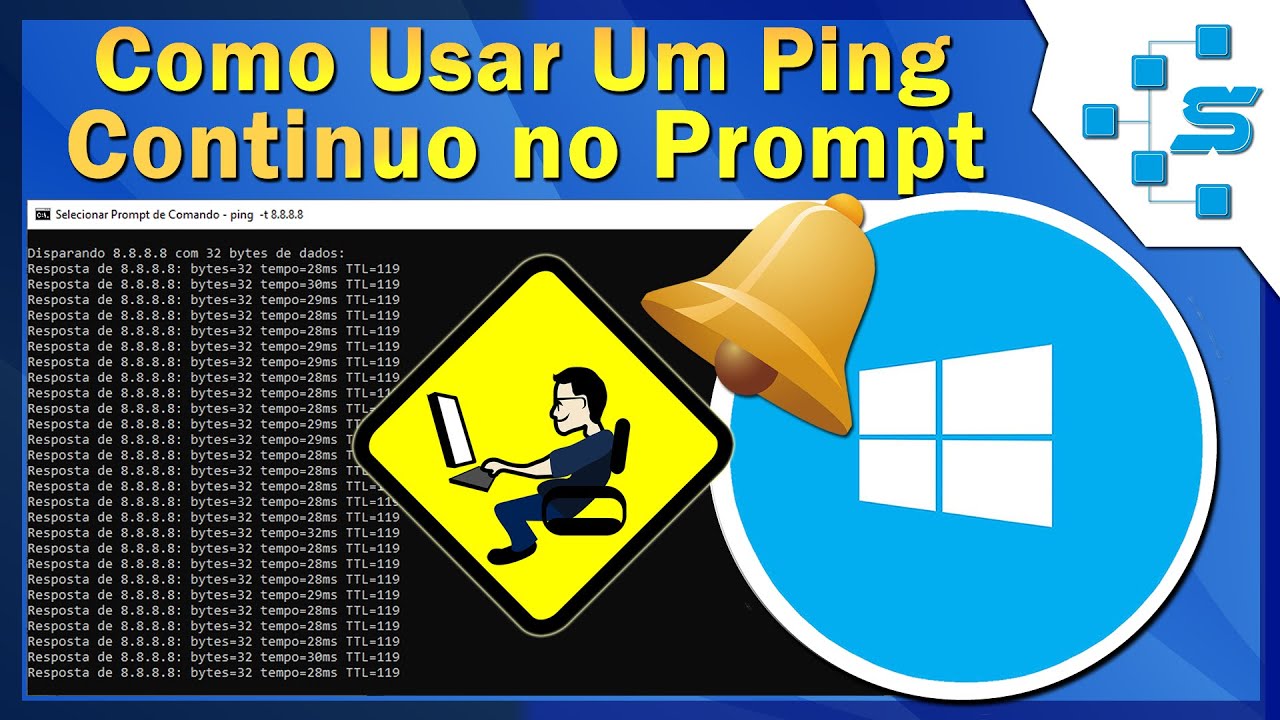 Como Usar Um Ping Continuo no Prompt de Comando - YouTube