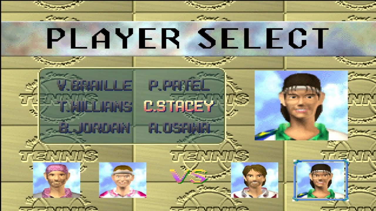 Hyper Final Match Tennis All Characters [PS1] - YouTube