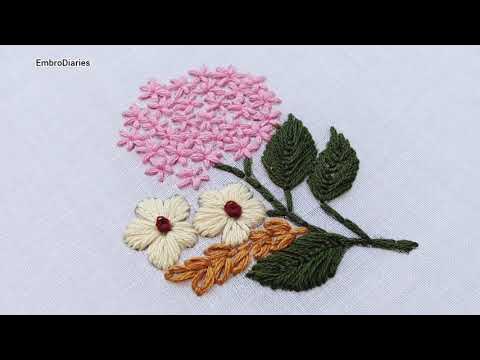 Simple Flower Embroidery For Beginners #easyhandembroidery - YouTube
