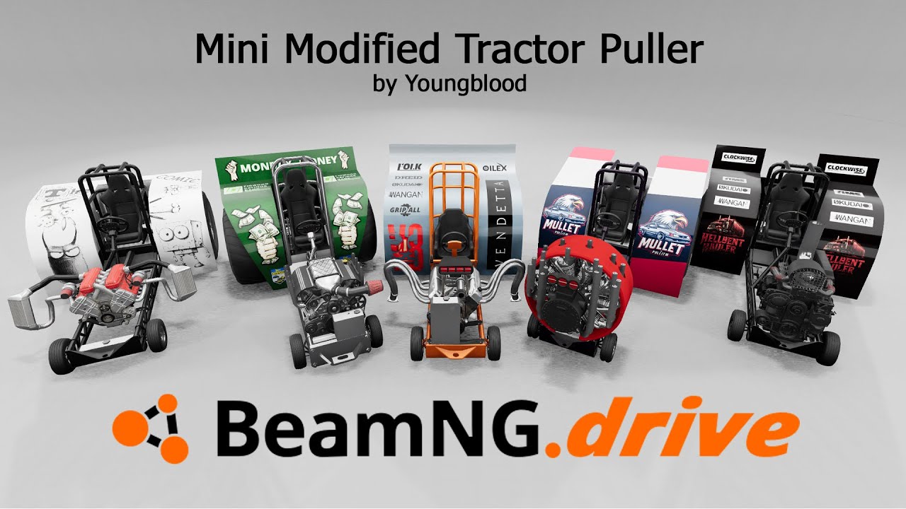 Beamng Mini Modified Tractor Puller Mod Release v1.0 - YouTube