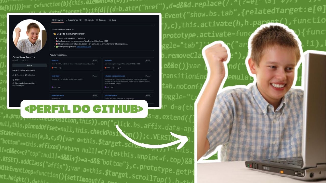 20 dicas para DESTACAR seu perfil no GITHUB (readme) - YouTube