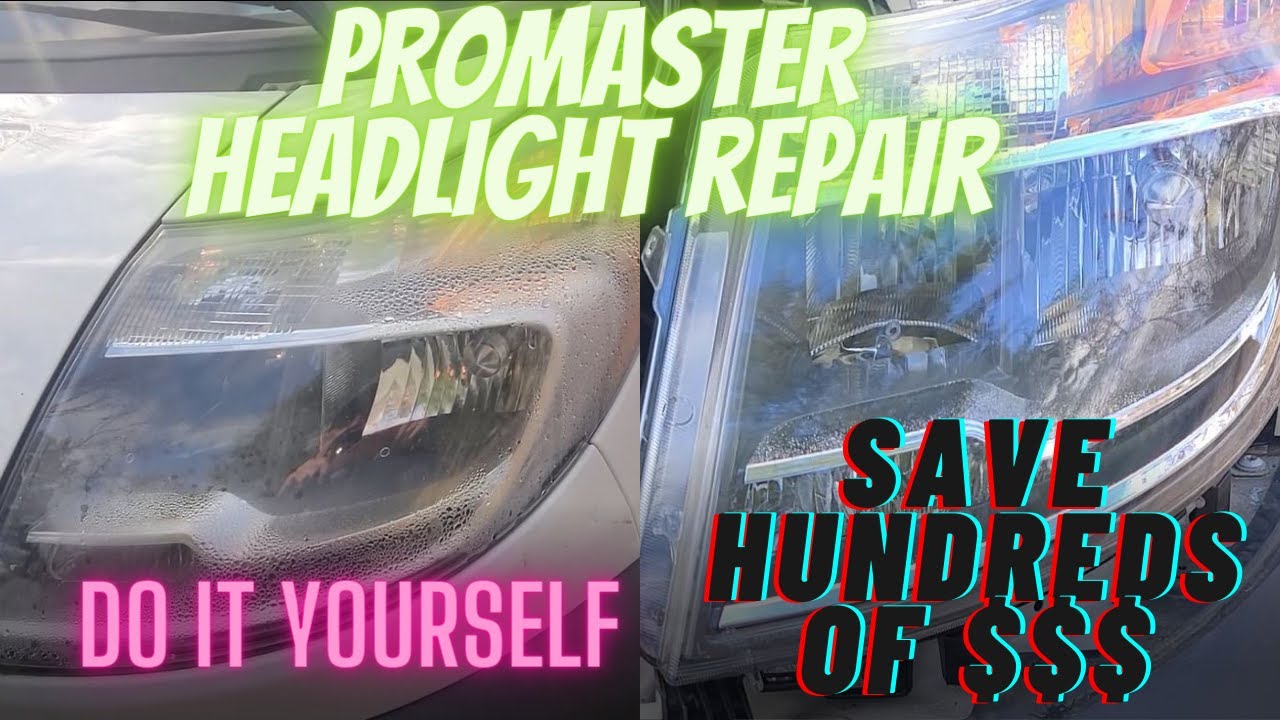 Promaster headlight repair / replace. - YouTube