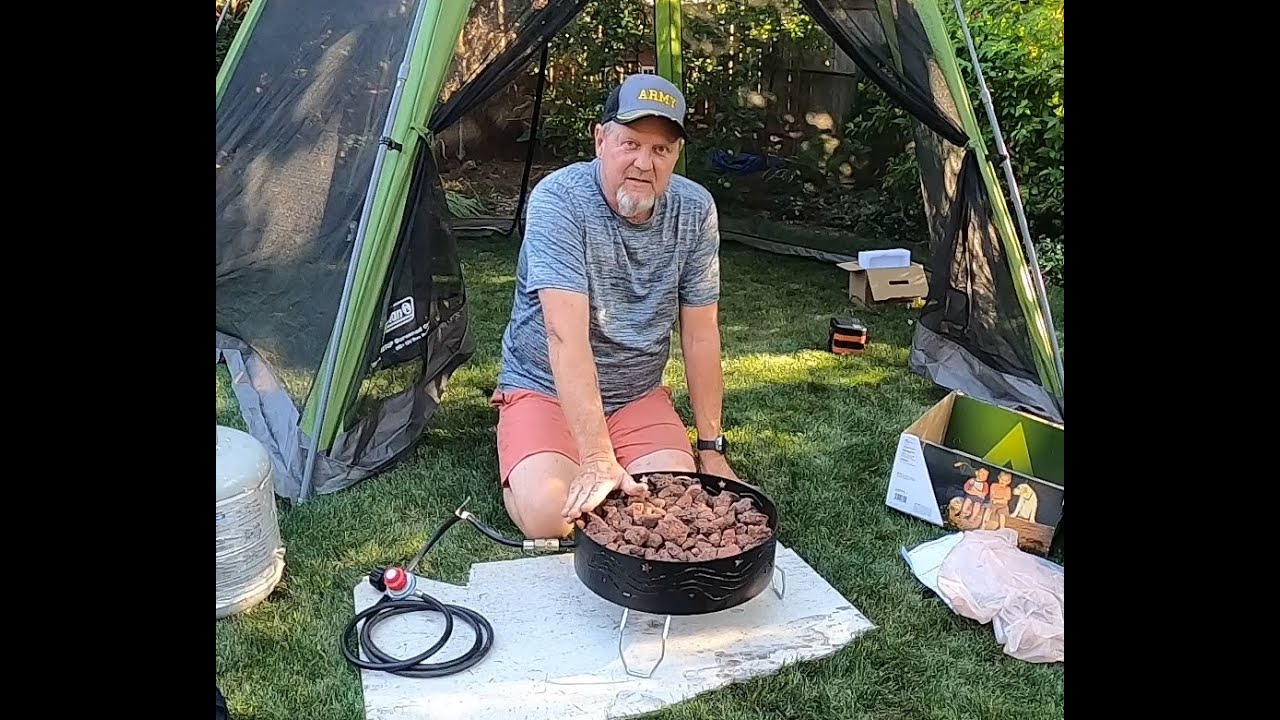 Uses review, Camco 58041 Portable Campfire Propane Fire Pit with Lava ...