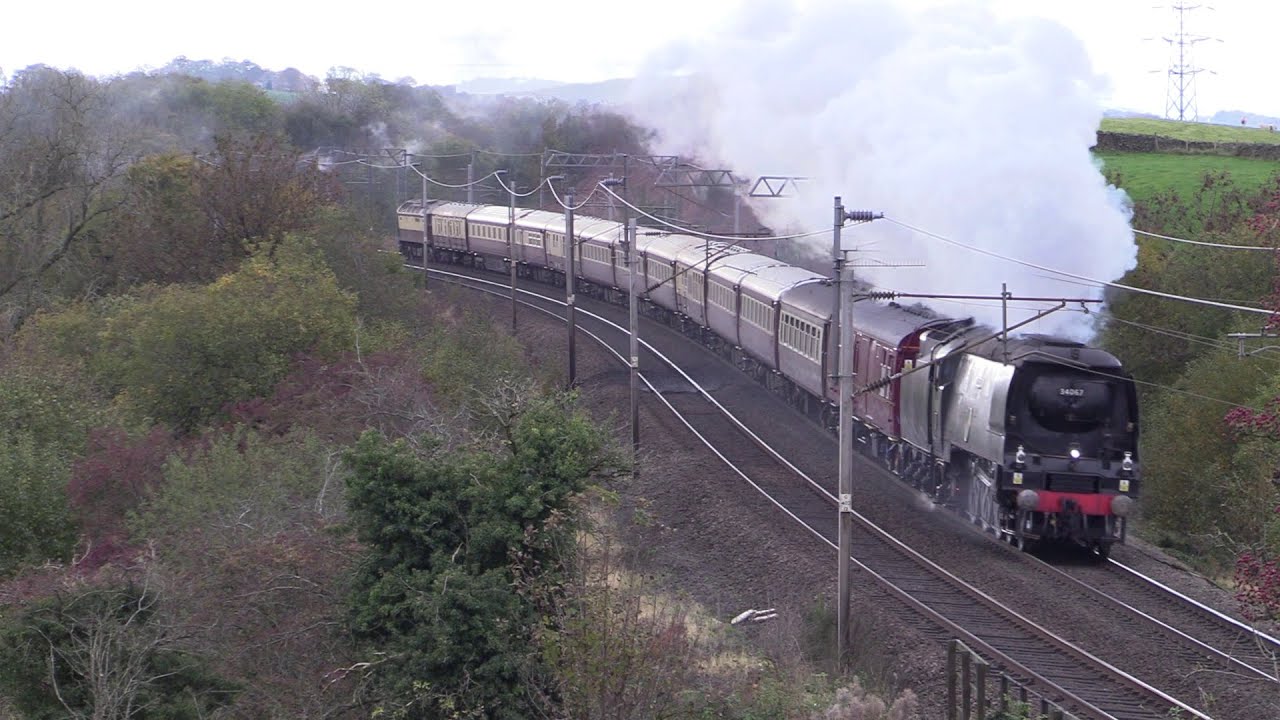 SR 34067 Tangmere at Full Tilt on the Northern Belle 28/10/23. - YouTube