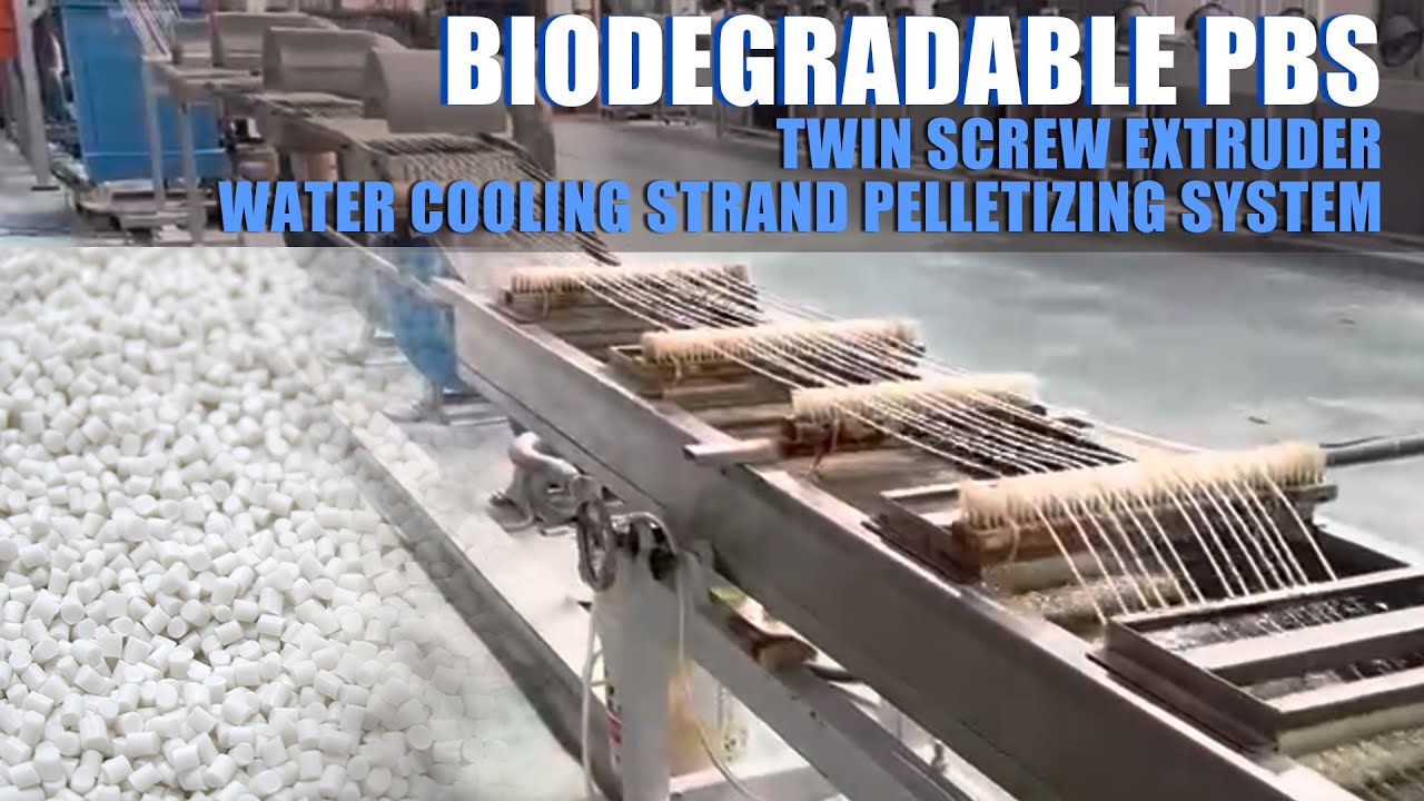 Biodegradable PBS Twin Screw Extruder Water Cooling Strand Pelletizing ...